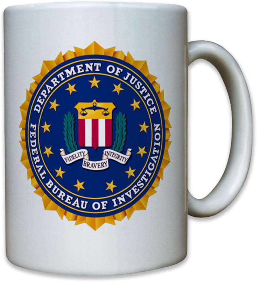 FBI Abzeichen Wappen Bundespolizei USA Amerika Emblem- Tasse #12602 ...