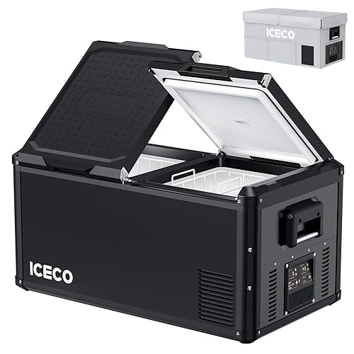 ICECO VL75ProD Portable Refrigerator, 12v Dual Zone Fridge Freezer with ...
