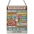 Amazon.com : Office Signs Wall Decor Rustic When You Enter This Office ...