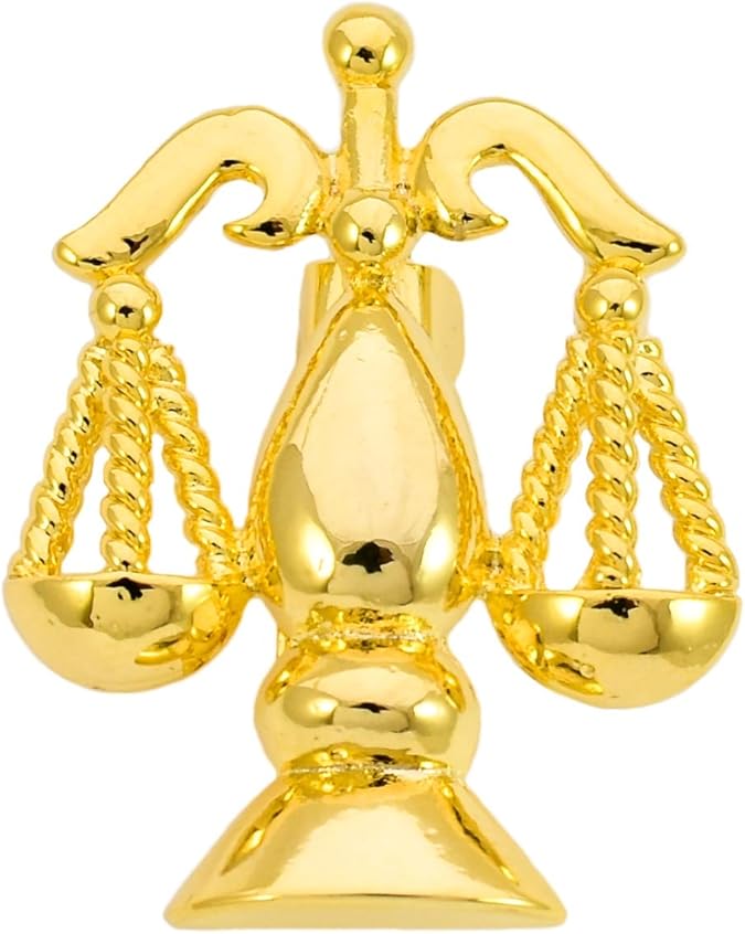 Buy Ammvi Creations Gold Plated Scales of Justice Lawyer's Brooch Lapel ...