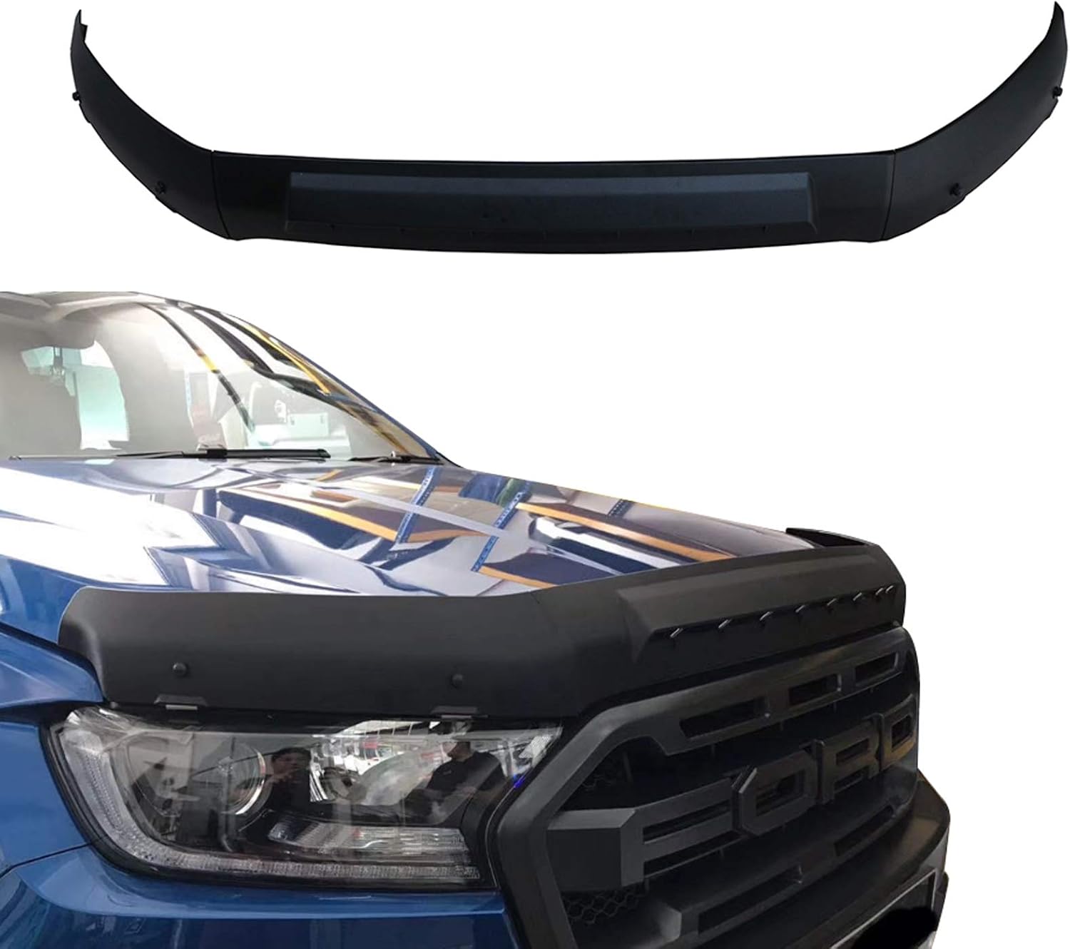 JHCHAN Motorhaubenschutz Protektor Bug-Deflector für Ford Ranger ...