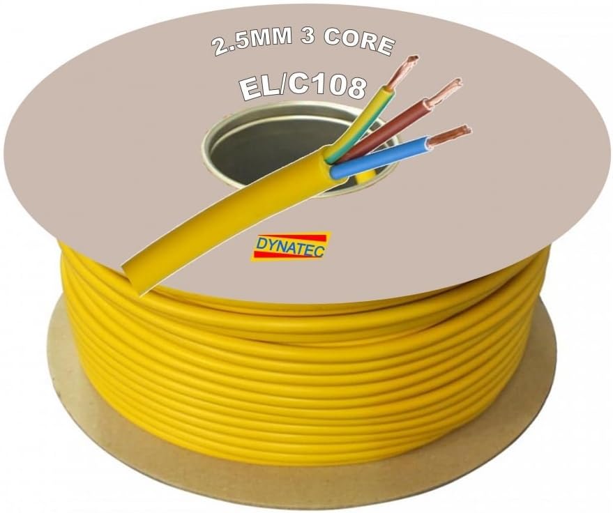 Arctic Cable 100 Meter 2.5mm Artic Metre Yellow 110 V Site Volt 3 Core ...