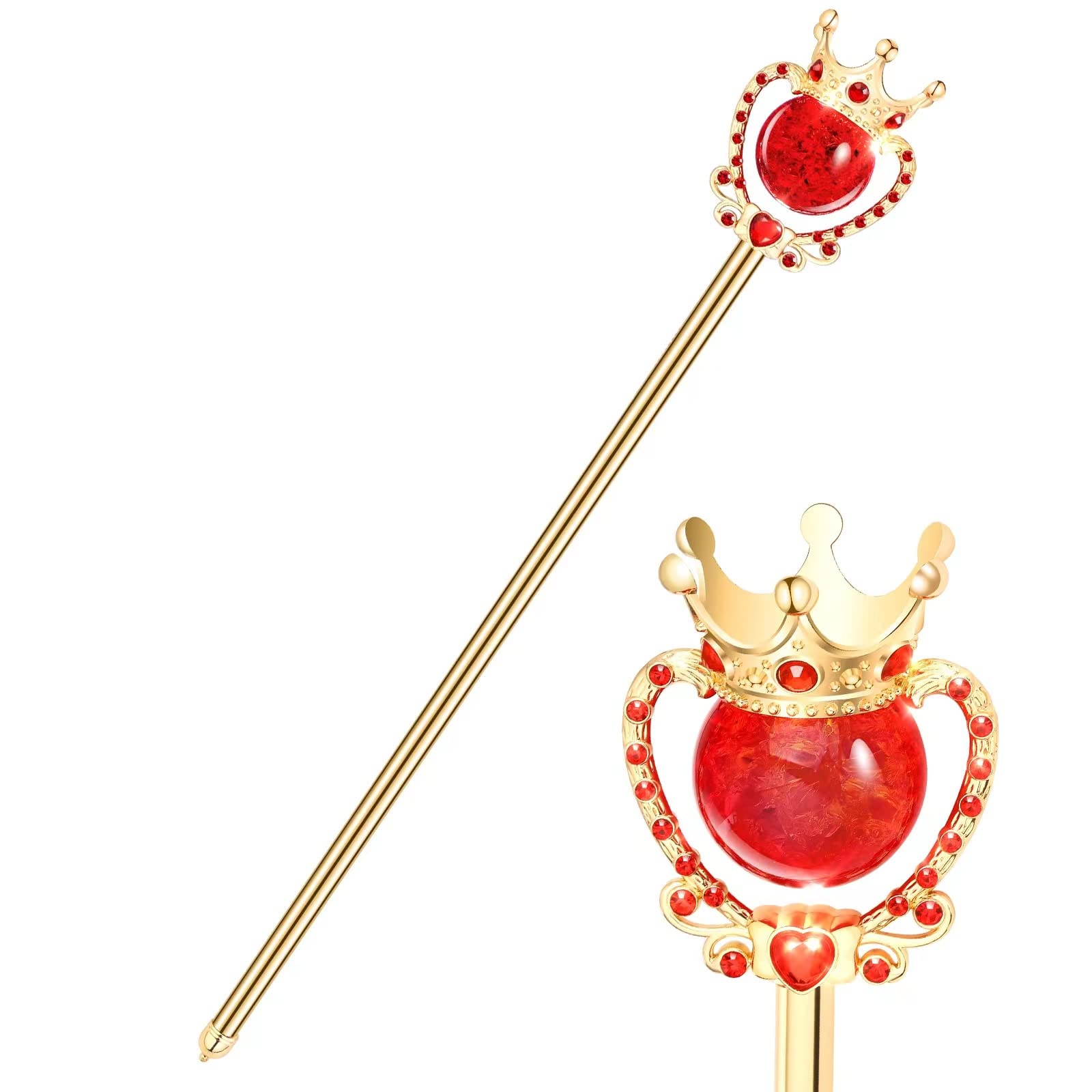 HAIQILIN Ruby Red Queen Scepter Queen Wand for Birthday Party Prom ...