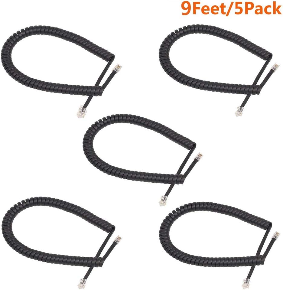 Telephone Handset Cord, [5Pack 7.5Feet] ohCome Pure-copper Coiled ...