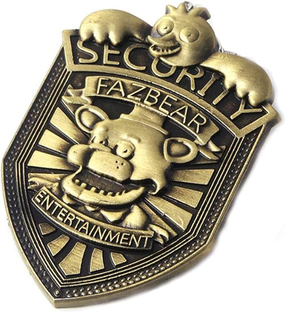 Fnaf Security Badge Metal Pin, Freddy Fazbear, Chika, Five Nights At ...