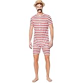 Amazon.com: Old Time 20s Bathing Suit Men's Costume 2XL 50-52 White ...