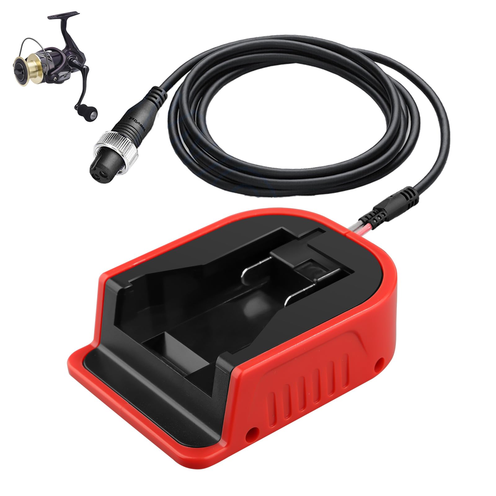 YNDZ Fishing Reel Battery Adapter for Milwaukee 18V M18 Battery Work ...