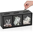 Amazon.com: Wooden Give Save Spend Money Saving Box for Kids ...