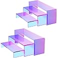 Amazon.com: Iridescent Acrylic Risers For Display, 6 Pc Rainbow Acrylic ...