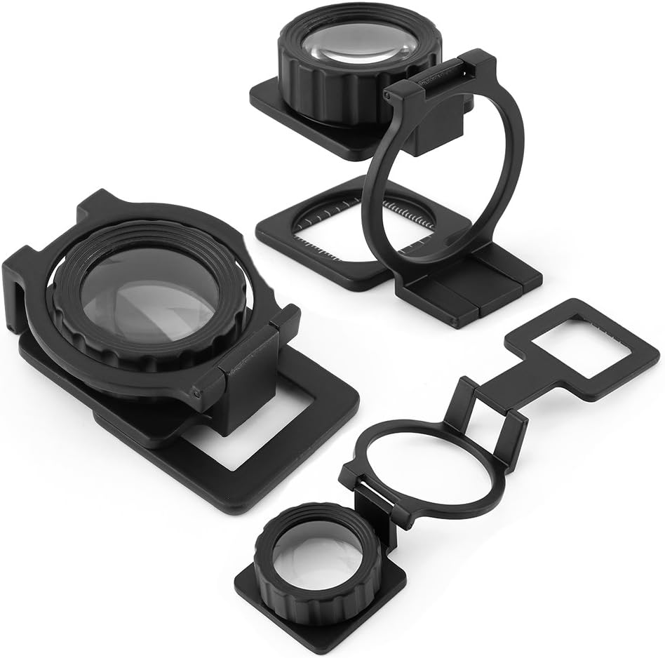 Yosoo 15X Portable Foldable Magnifier Stand Magnifying Glass Lens Loupe ...
