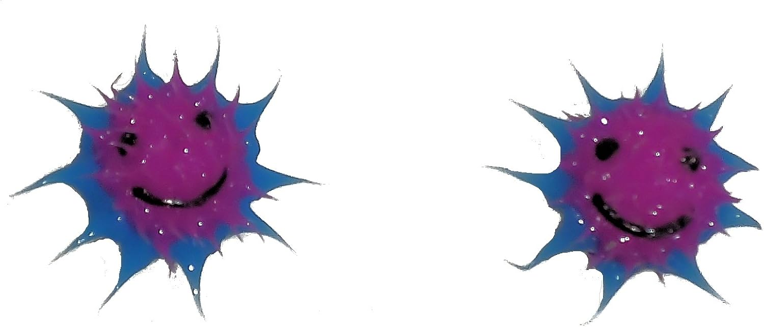 Amazon.com: Smile Face Silicone Spikeez Balls Post Style Pierced ...