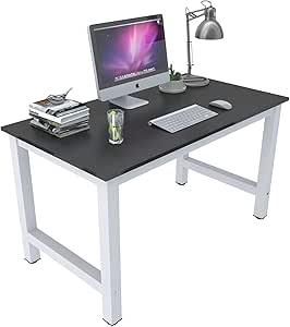 Amazon.com: Mecor 43”Large MDF Computer Office Desk PC Laptop Table ...