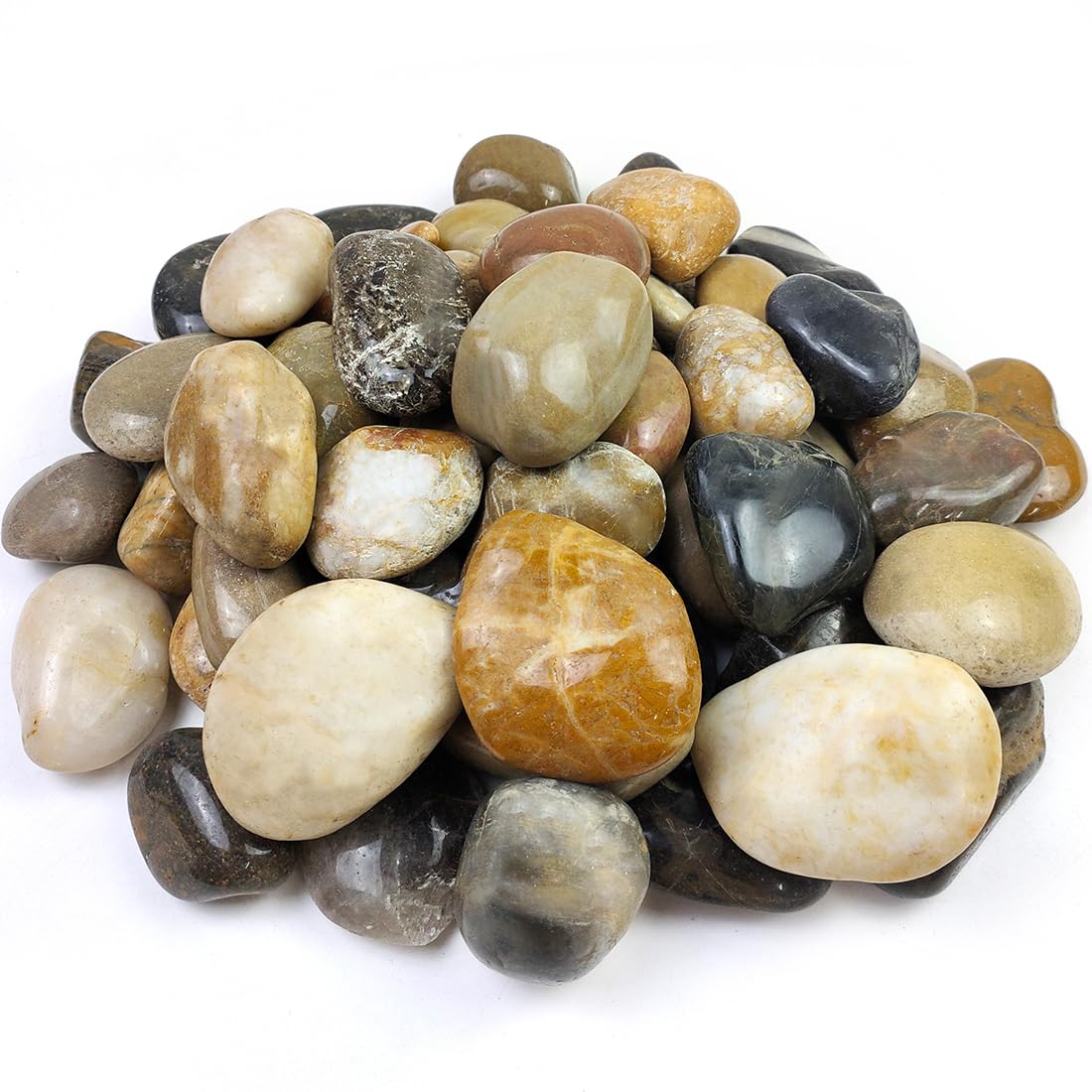 YISZM 20lbs Large River Rocks for Landscaping, 3-4" Decorative Pebbles ...