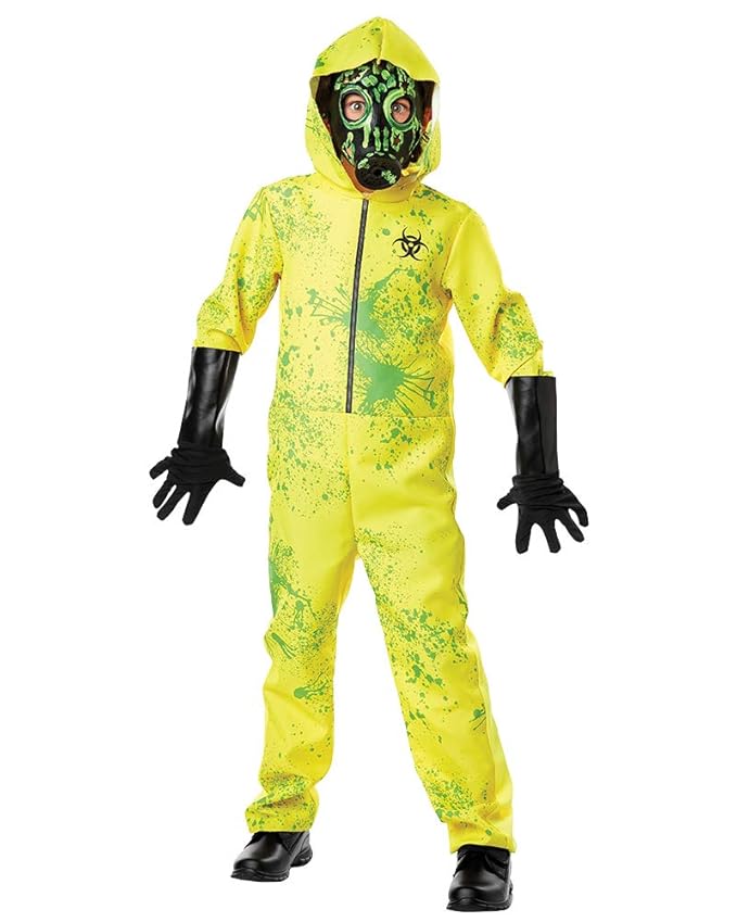 Buy Seasons Child Toxic Hazmat Cosplay Costume (L(10-12)) Yellow Online ...