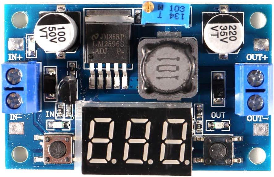 AITRIP 6 Pack Adjustable LM2596 LM2596S DC-DC Buck Converter Reduced Voltage Regulator Power ...