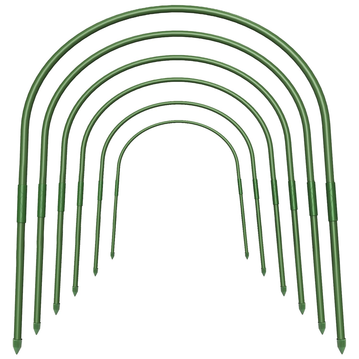 FOTMISHU 6Pcs Greenhouse Hoops, 23.6" x 25.6" Garden Hoops Rust-Free ...