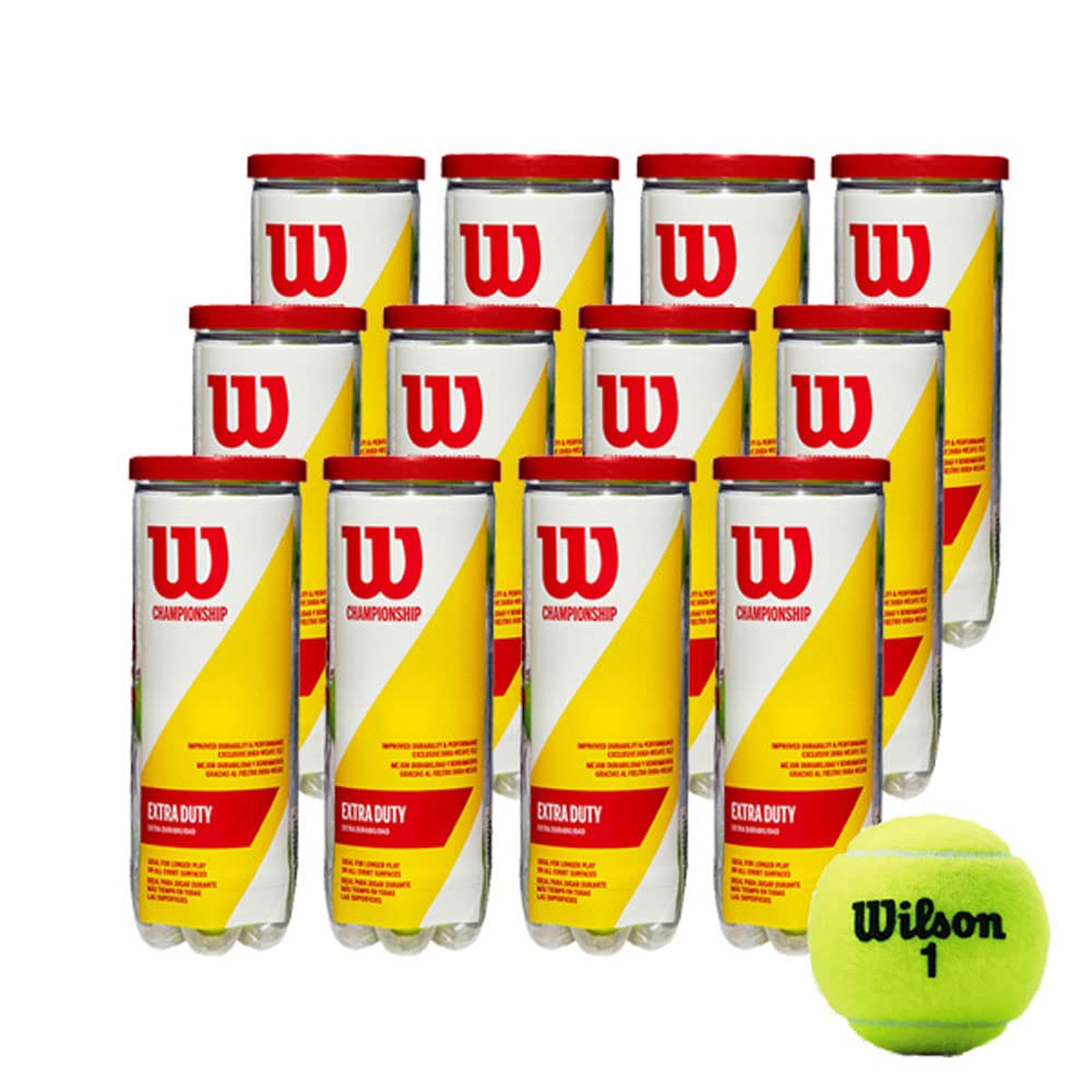 Mua Wilson Championship Extra Duty Hard Tennis Balls, 1 Box, 12 Cans ...