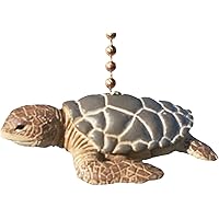 Tropical Reef Ocean Sea Turtle Tiki Ceiling Fan Light Pull - Ceiling ...