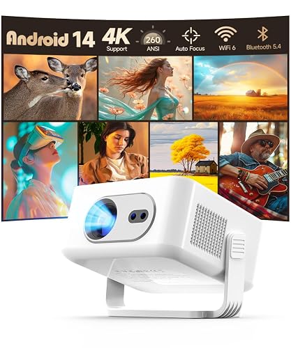 2025 Android 14 Smart Projector 4K & 8K Support, Portable Projector ...