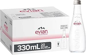 Evian Natural Mineral Water, 20 x 330ml Glass Bottles: Amazon.com.au ...