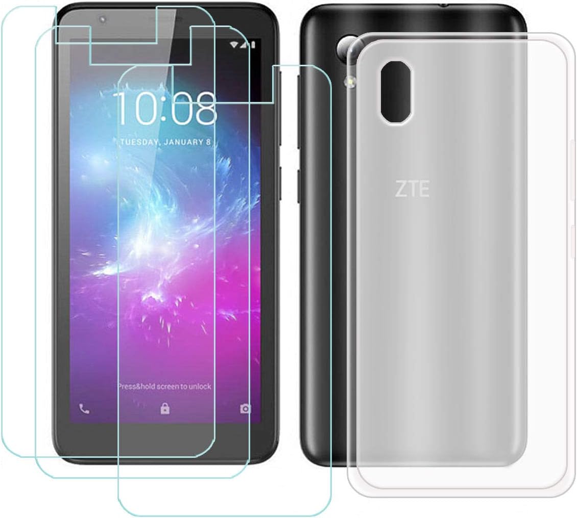 Amazon.com: YZKJ Case for ZTE Blade A3 2019 Cover + 3 x Screen ...