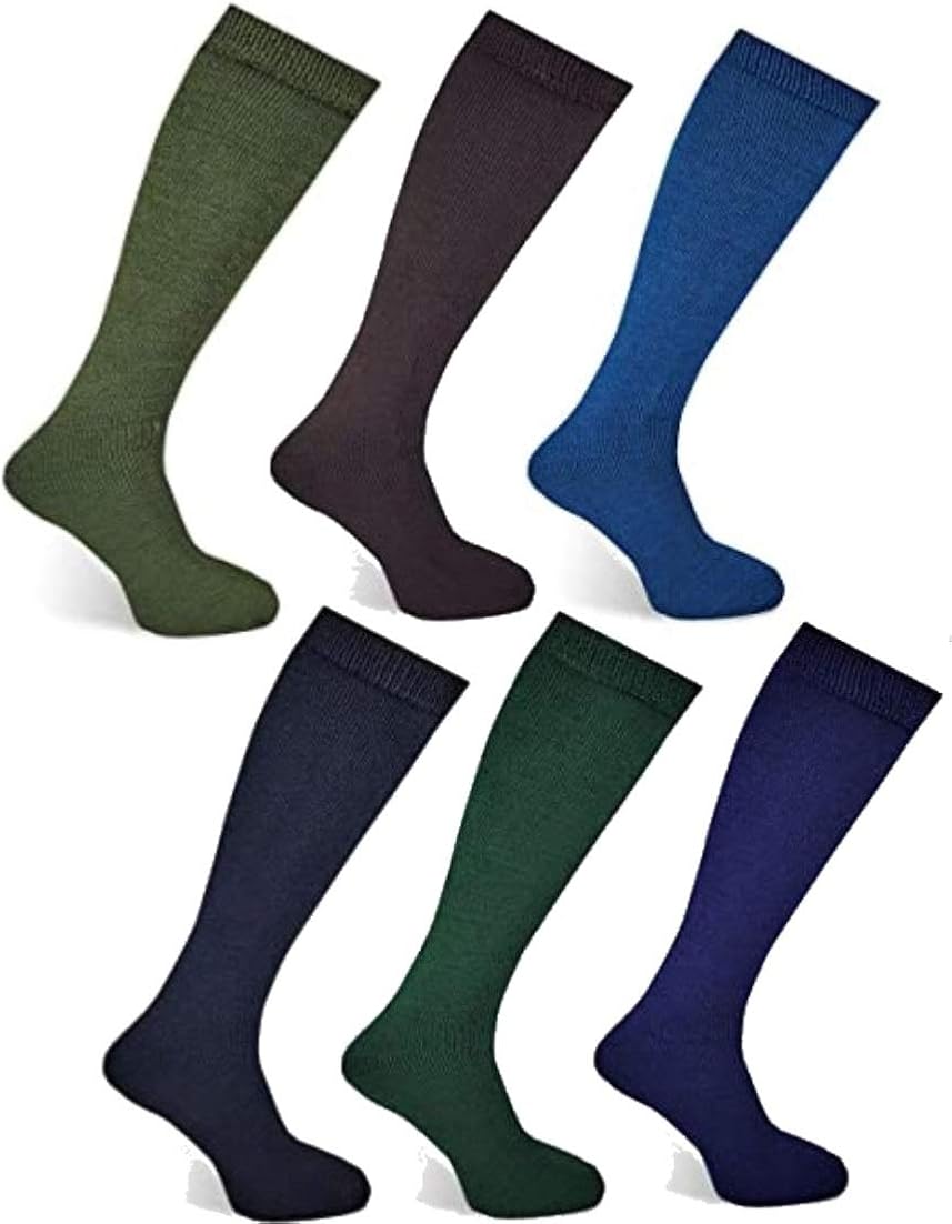 Mega_JumbleSale® Mens Wellington Boot Socks, Wellies Cushioned Sole ...