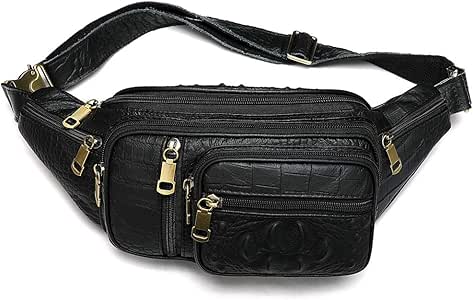 Amazon.com | Genuine Leather Extra Large Fanny Pack Plus Size Sling ...