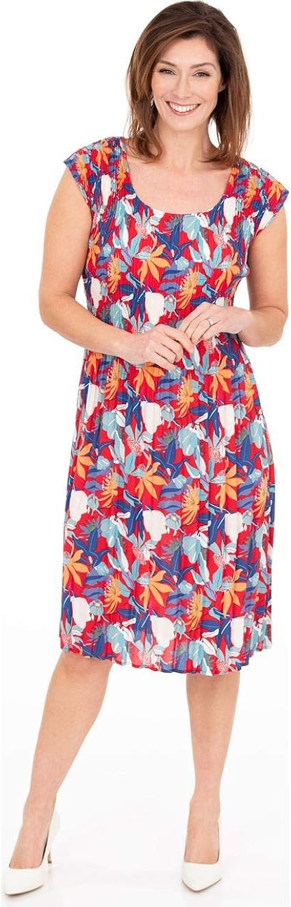 Klass Womens Floral Print Pleated Dress: Amazon.co.uk: Clothing