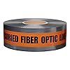 Presco Underground Detectable Tape: 3 in. x 1000 ft. (Orange with Black "CAUTION BURIED FIBER ...
