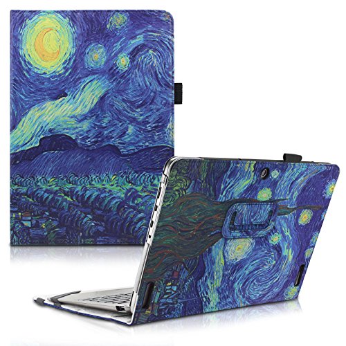 Infiland ASUS Transformer Book T100HA Case, Premium PU Leather Keyboard ...
