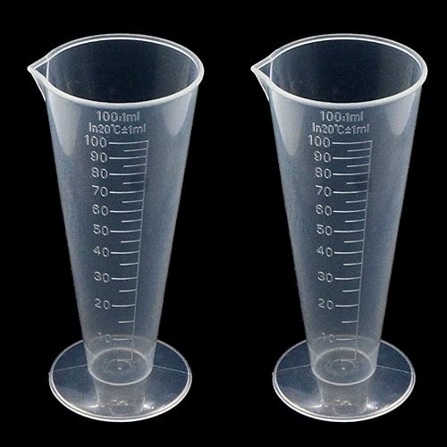 YXQ 100mL Plastic Graduated Measuring Cup Capacity Beaker Cone Shape ...