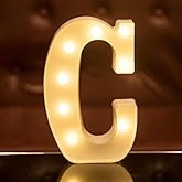 Focux LED Letter Lights Alphabet Light Up Sign for Night Light Home ...