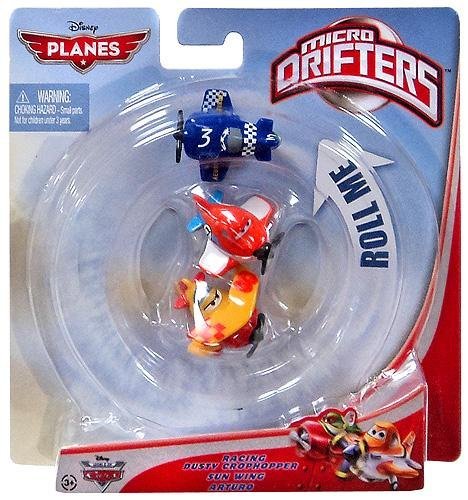 Buy Disney PLANES Micro Drifters 3-Pack Racing Dusty Crophopper, Sun ...