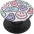 Amazon.com: pastel aesthetic trippy liquid swirl dripping smile face PopSockets Swappable ...