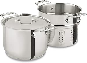 Amazon.com: All-Clad E414S6 Stainless Steel Pasta Pot and Insert ...