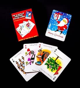 Amazon.com: The 12 Days of Christmas Playing Cards by Waiting Games ...