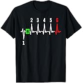 Amazon.com: 1N23456 1 Down 6 Up Motorcycle Shift Pattern T-Shirt ...