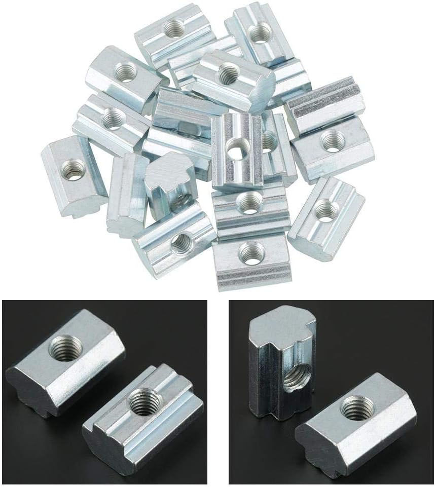 20pcs National Standard Sliding Nut Galvanized Carbon Steel Sliding T ...