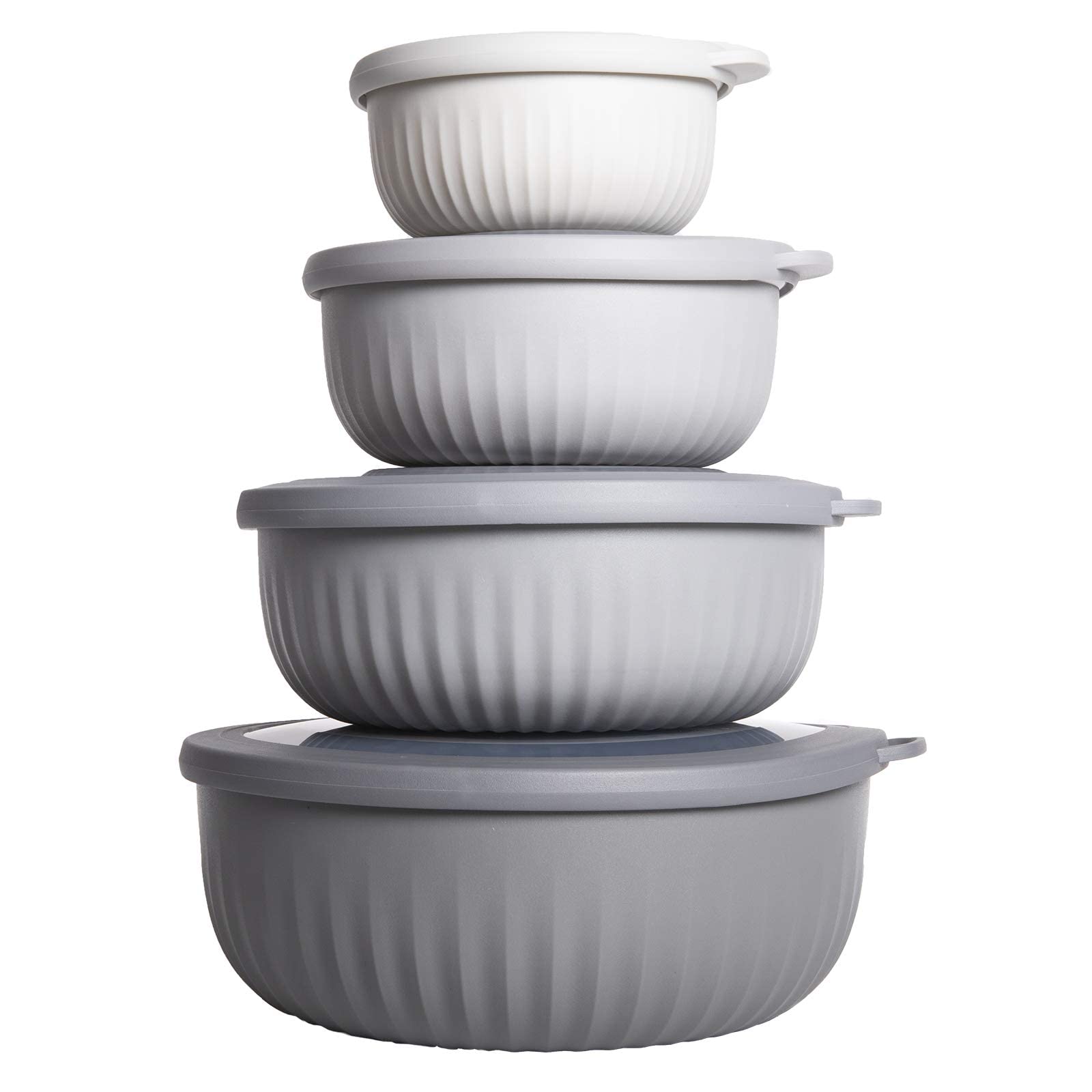 COOK WITH COLOR Prep Bowls with Lids- Wide and Deep Nesting Plastic ...