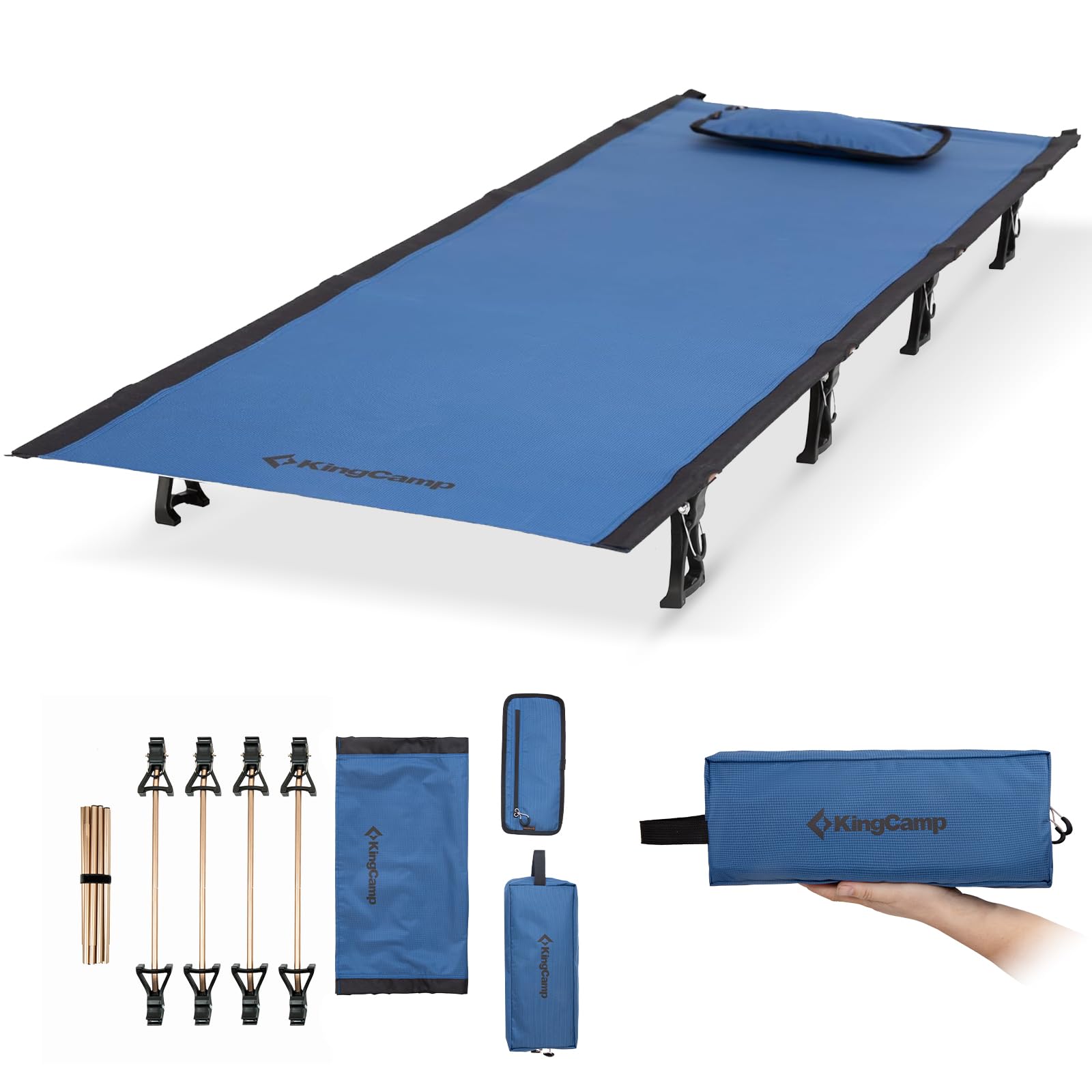 KingCamp Ultralight Camping Cot, Portable Folding Tent Camping Bed ...