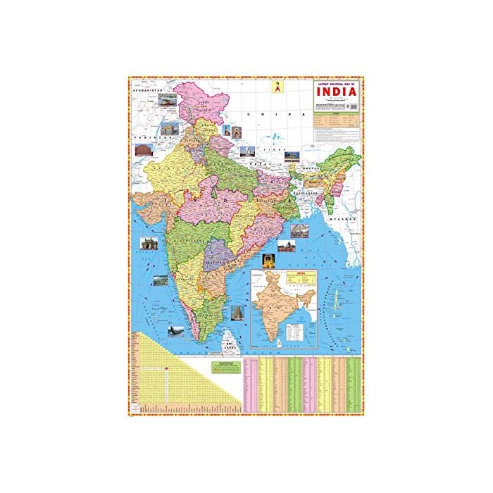 Buy IBD Latest Political Map Of India Pre-School Double Side Laminated ...