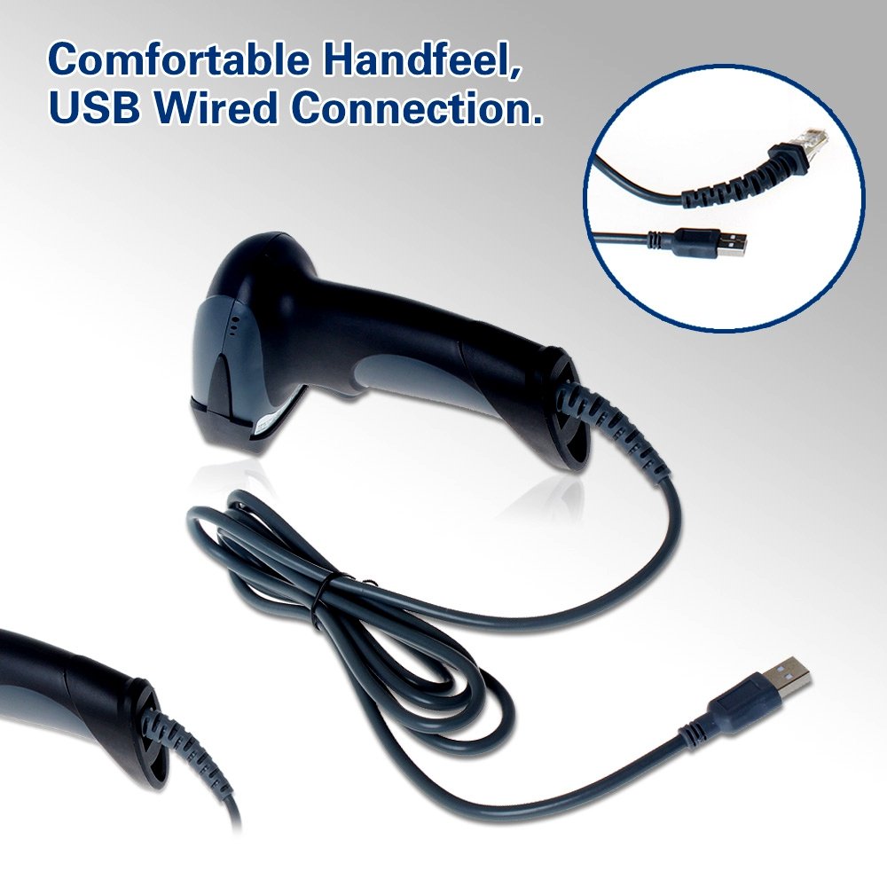 EY-001 Lecteur de codes barres 1D 2D/QR Code USB filaire 650nm laser ...