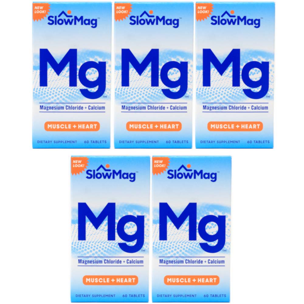 Amazon.com: Slow Mag Magnesium Chloride and Calcium, 60 Tablets each ...