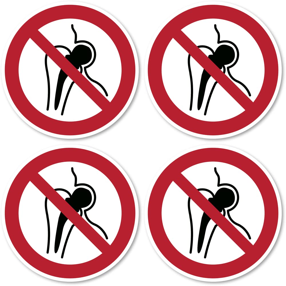Mua No Access for Persons with Metal Implants, Prohibition Sign: P014 - DIN EN ISO 7010 / ASR A1 ...