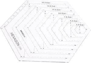 Quilting Ruler, Quilters Craft Patchwork Hexagonal Ruler, Handmade ...