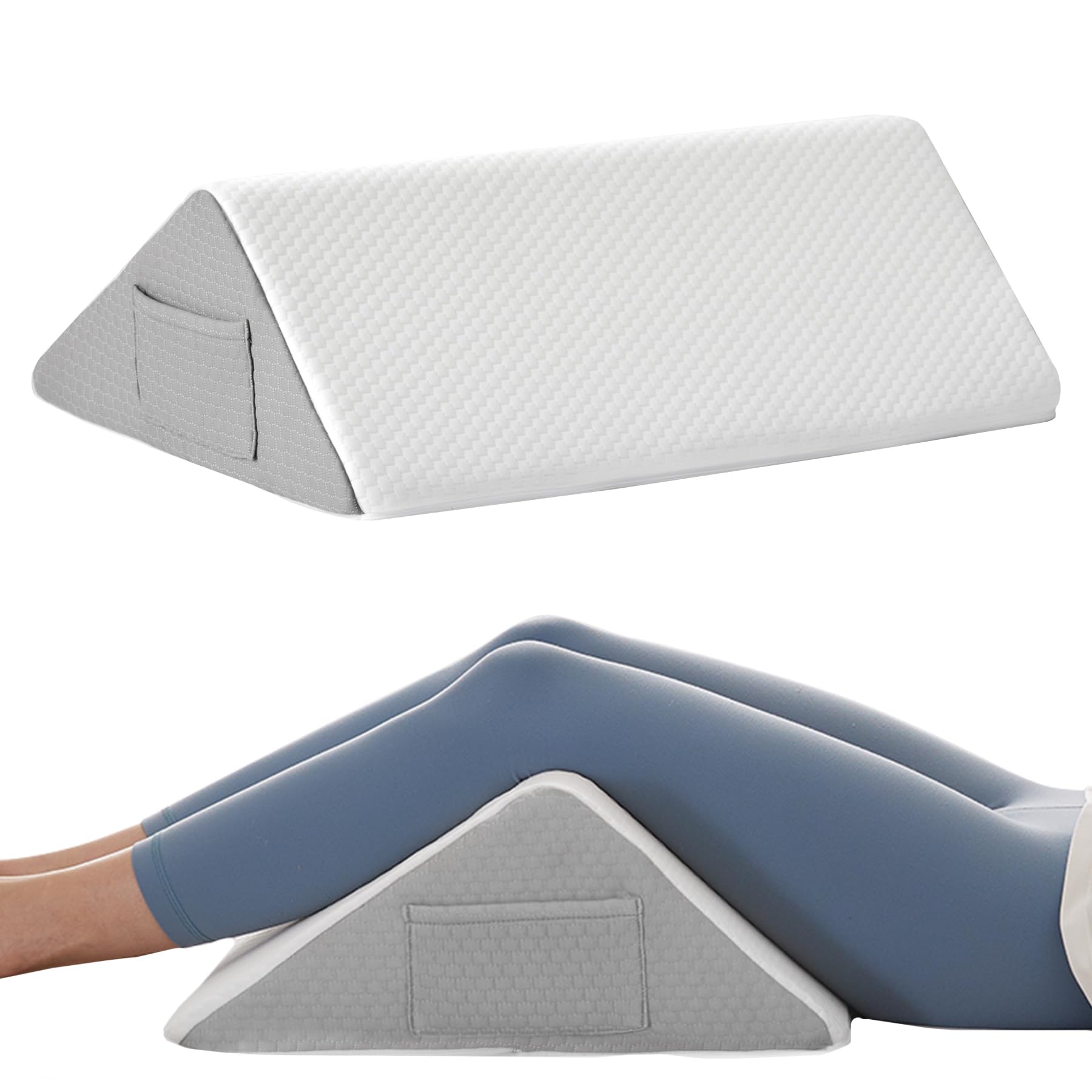 BIEEZZK Knee Wedge Pillow, Knee Pillows for Knee Pain, Leg Wedge for ...