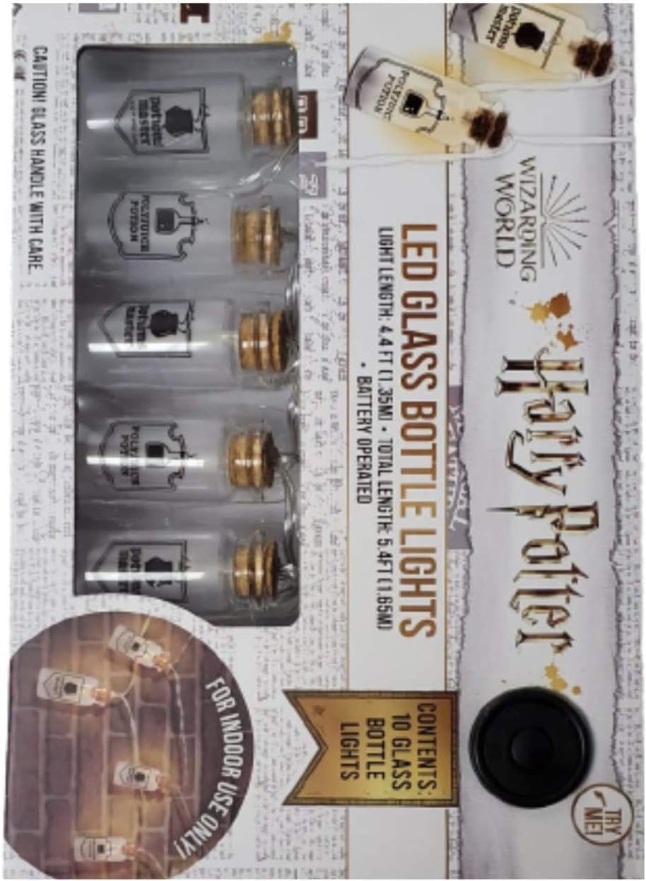 Harry Potter Led Light Potion Glass Bottle x10 Lights Wizarding World ...