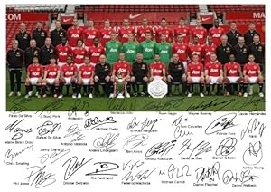 MANCHESTER UNITED NEW 2011/2012 SQUAD TEAM SIGNED AUTOGRAPH PHOTO A4 ...