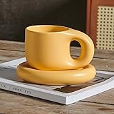 Amazon.com | Kawaii Chubby Mugs, Coffee Cups With Trays, Cute Coffee ...