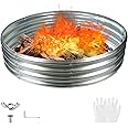 Amazon.com : YSEJOMP 60 Inch Diameter Round Galvanized Fire Pit Ring ...